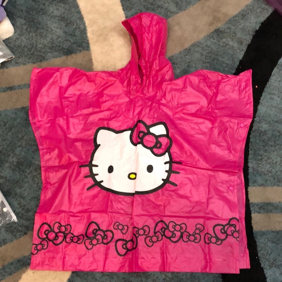 Hello Kitty | Jackets & Coats | Hello Kitty Girls Pink Rain Coatponcho ...